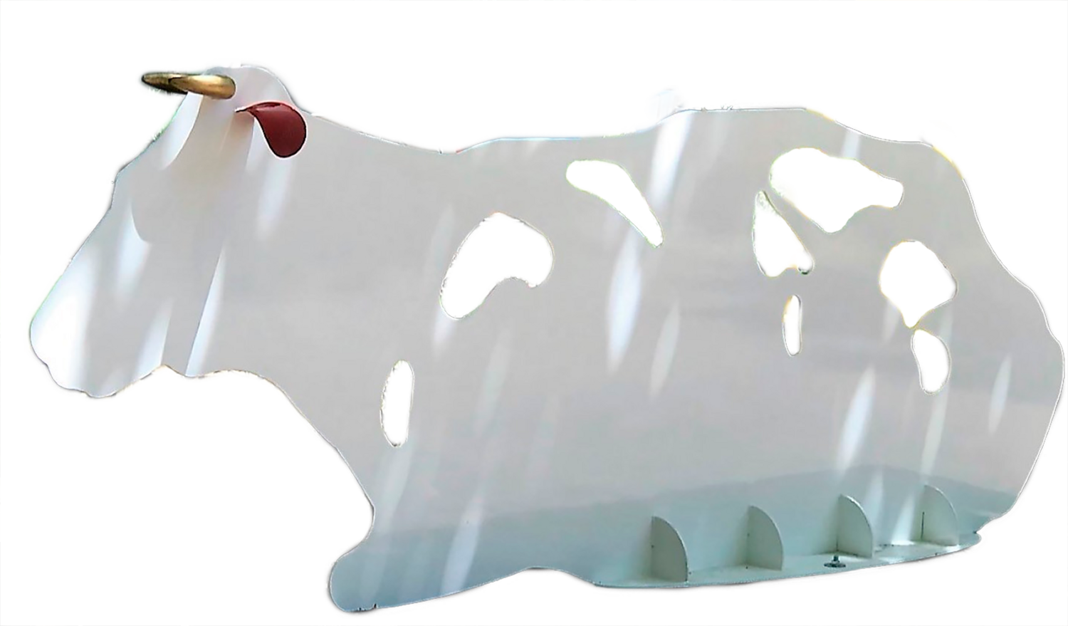 RESTING RED EARED COW by Jim Collins (2022) : Sculpture Stainless Steel ...