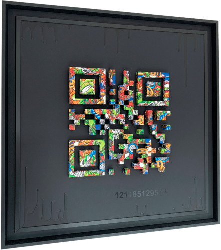 QR CODE - GRAFFITI 2.0 Yellow by Aurélien Guiho (2023) : Sculpture ...