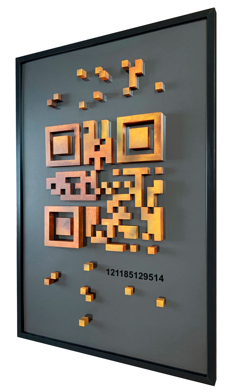 QR CODE - EVOLUTION INVERSE von Aurélien Guiho (2023): Skulptur Acryl ...