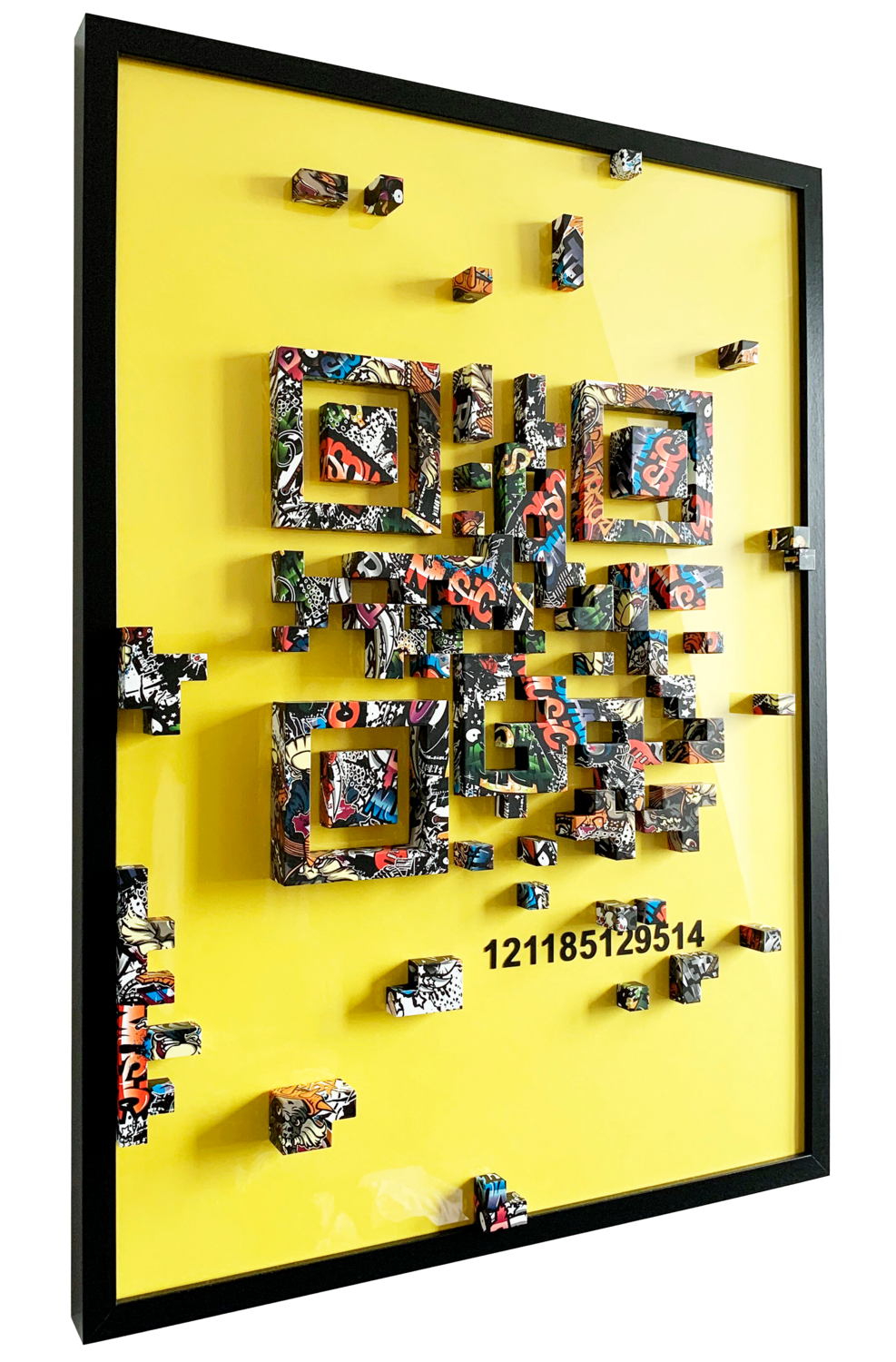 QR CODE - GRAFFITI 2.0 Yellow by Aurélien Guiho (2023) : Sculpture ...