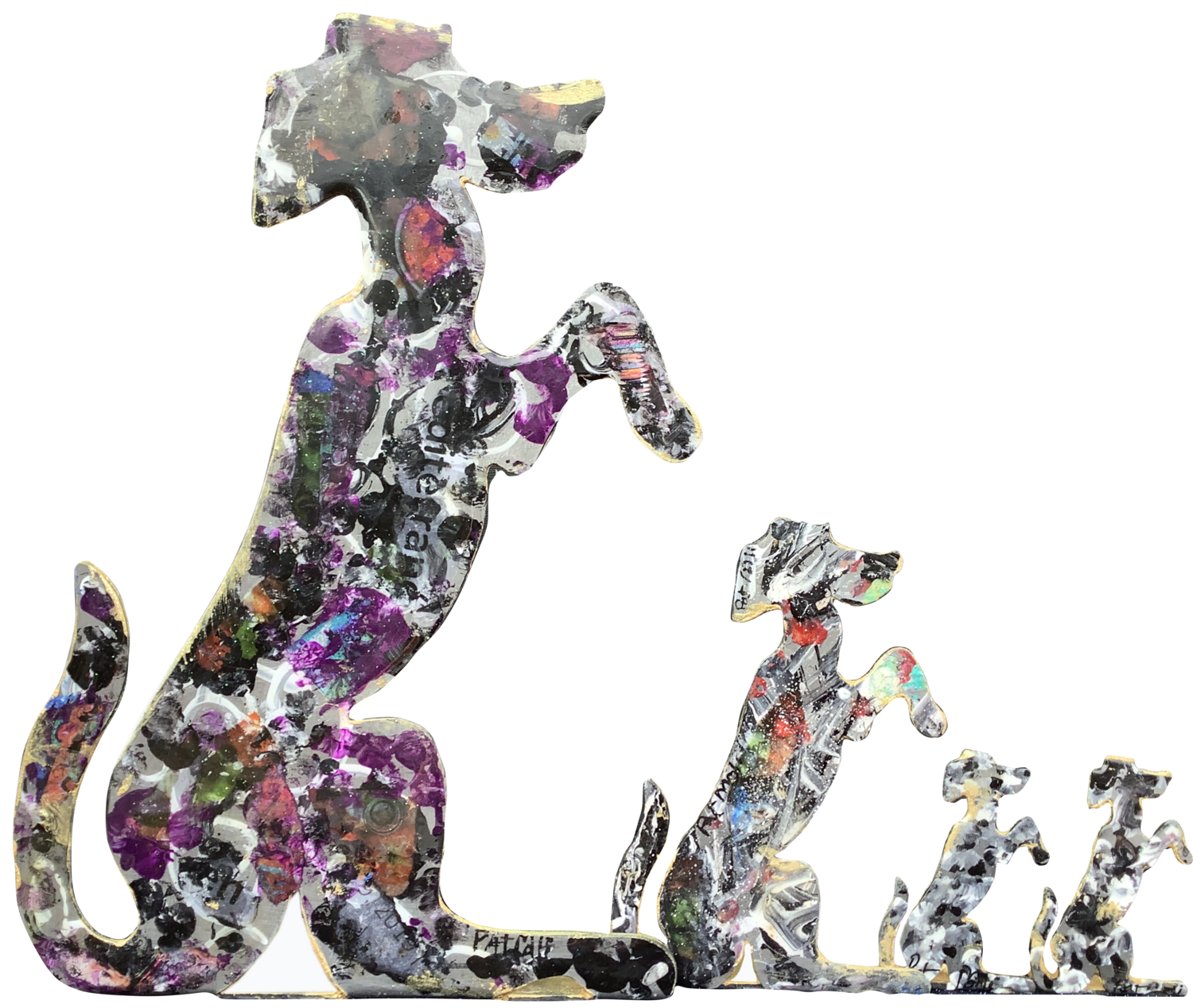 FAMILY PATTI DOGS by PatMoli (2022) : Sculpture Acrylic, Resin - Singulart
