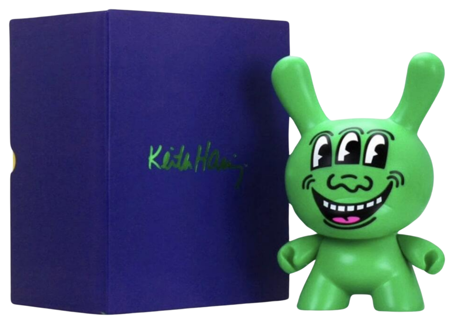 Kidrobot - Keith Haring Masterpiece Three Eyed Face 8" Dunny Art Figure ...