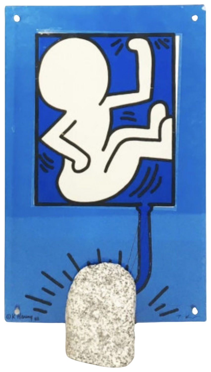 Keith Haring Table Lamp by Keith Haring (1988) : Sculpture Stone ...