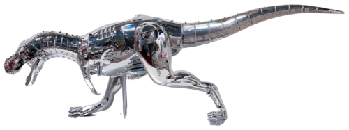 T-Rex Cyborg Dinosaur Figure Silver de Hajime Sorayama (2019 ...