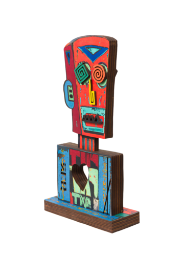 Funky Robot Orange - Free standing Double Sided sculpture by Zion Ezri ...