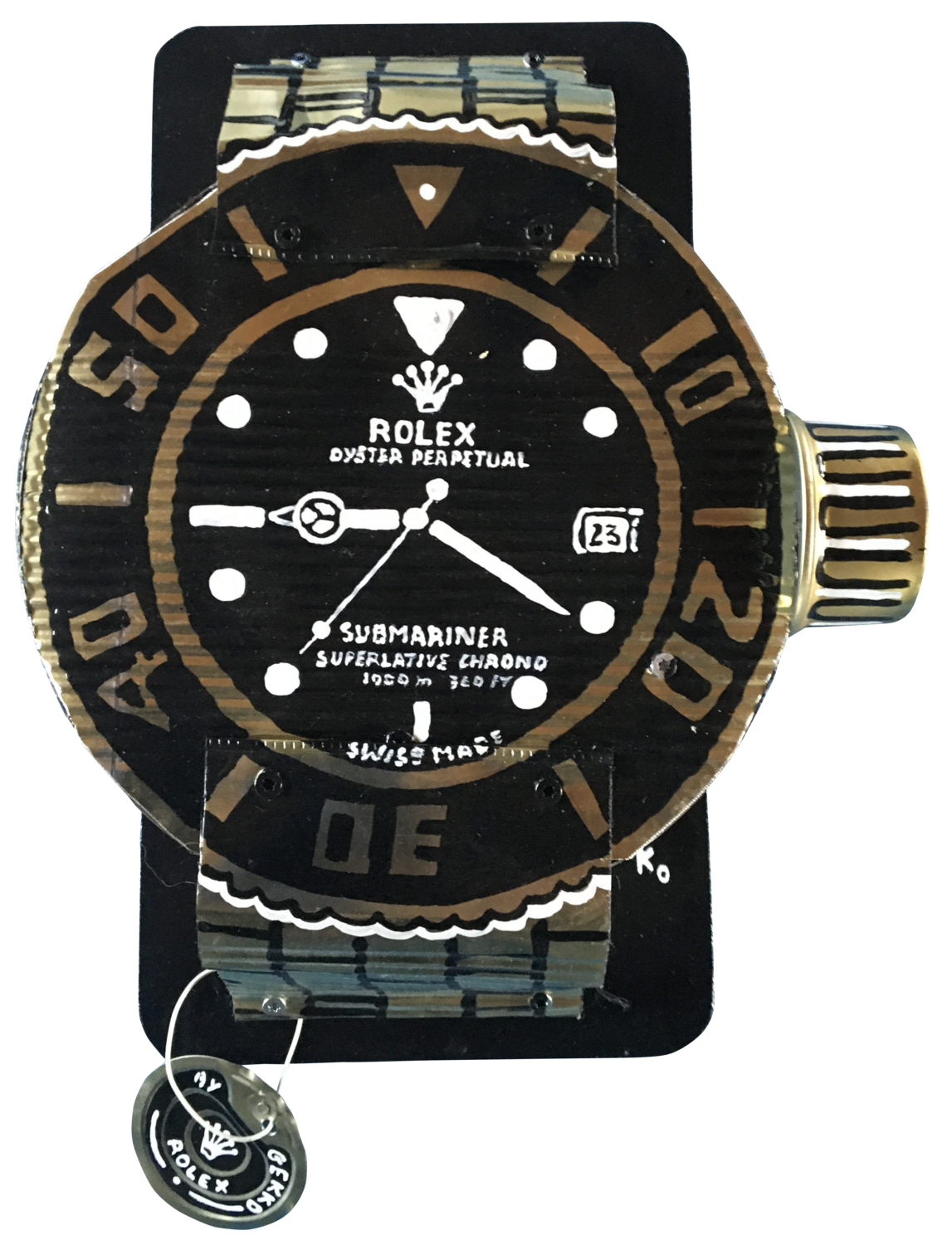 Rolex Recycled GOLD by Norman Gekko (2020) : Sculpture Acrylic, Stainless Steel - Singulart