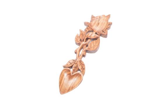 Rose love spoon. von Bernard Ncube (2025): Skulptur Holz - Singulart