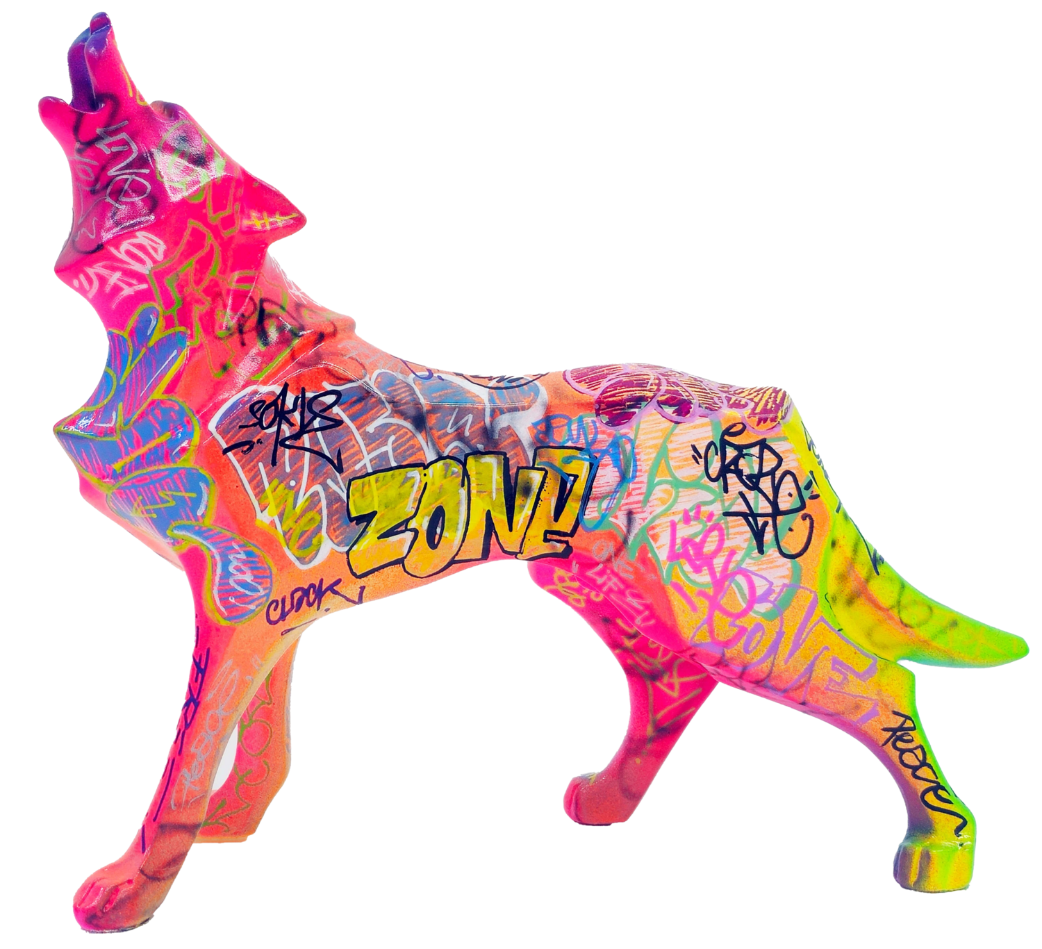 Wolf Tag de Vincent Bardou (2025): Escultura Acrílico, Resina - Singulart