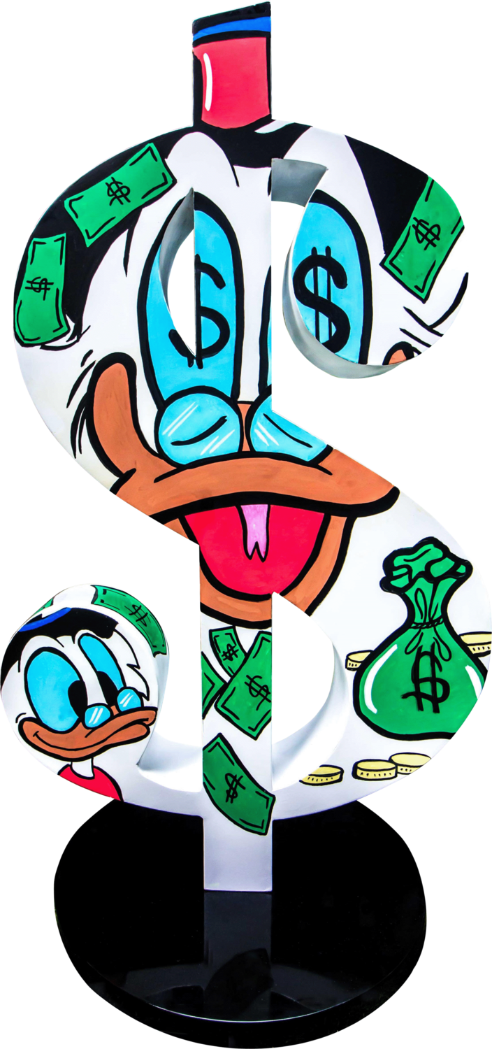 Dollar Sculpture ft. Scrooge, Donald Duck, Mr. Monopoly from Currency ...